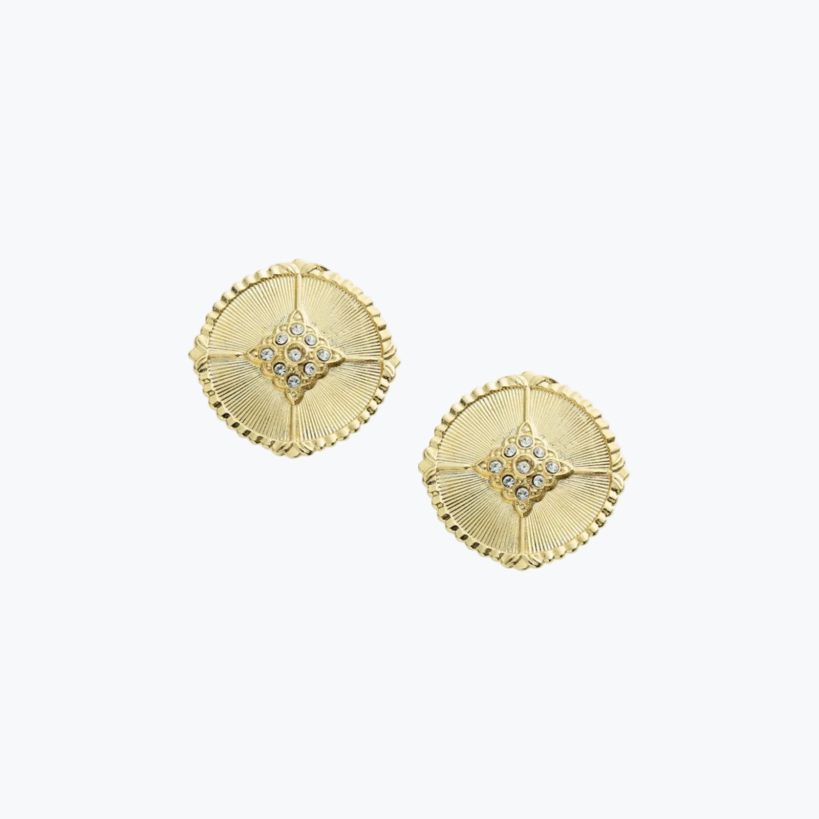 Solar Medallion Earrings | Gold – KEREN WOLF